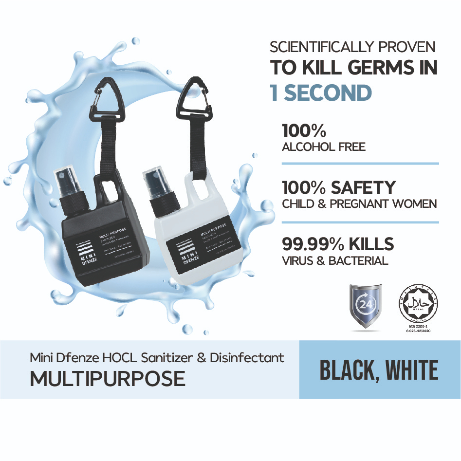 Dfenze Mini HOCL Clip On Sanitizer & Disinfectant Kills Norovirus ...