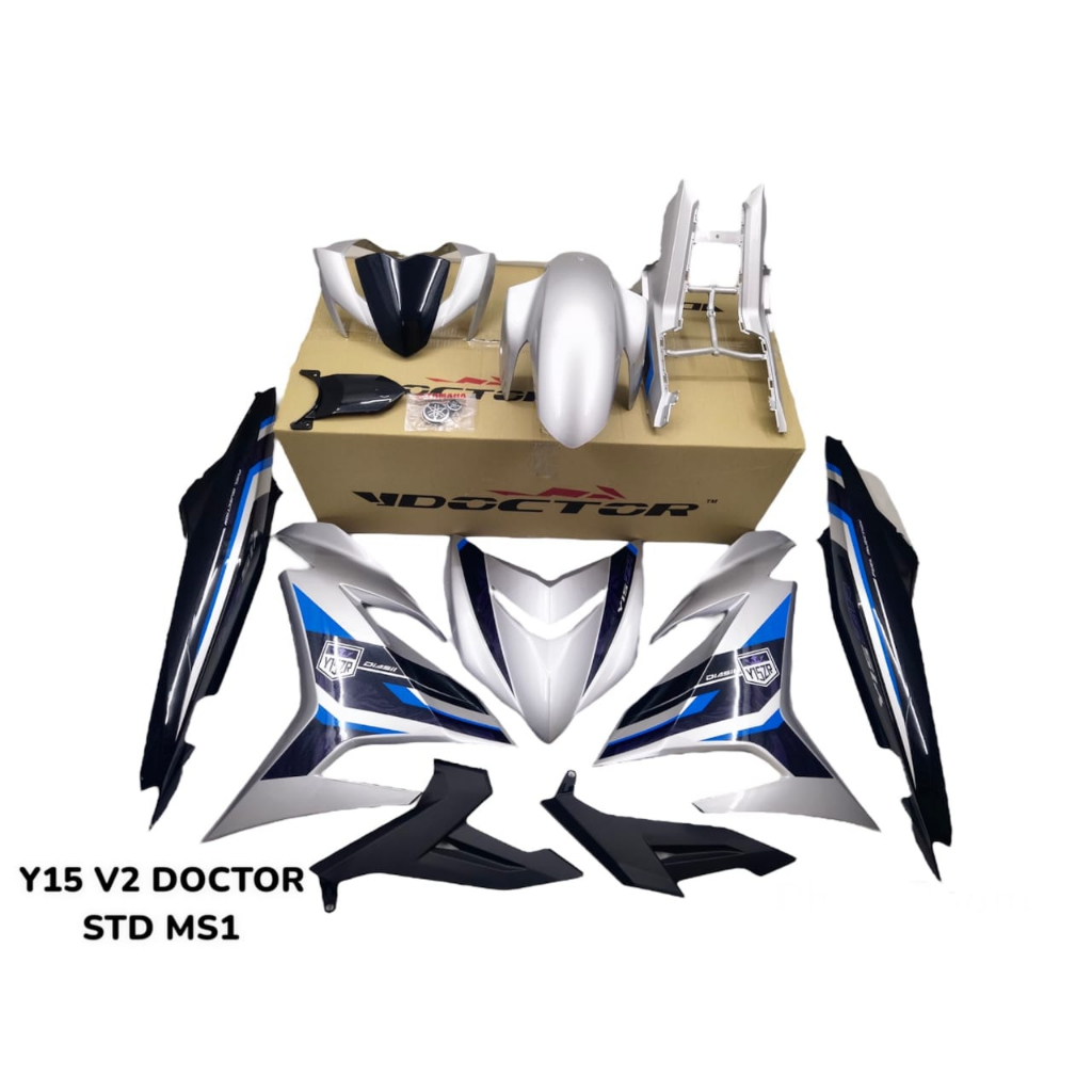 COVERSET SIAP TANAM Y15 Y15ZR YSUKU V1 V2 SILVER KILAT 2023 DESIGN ...