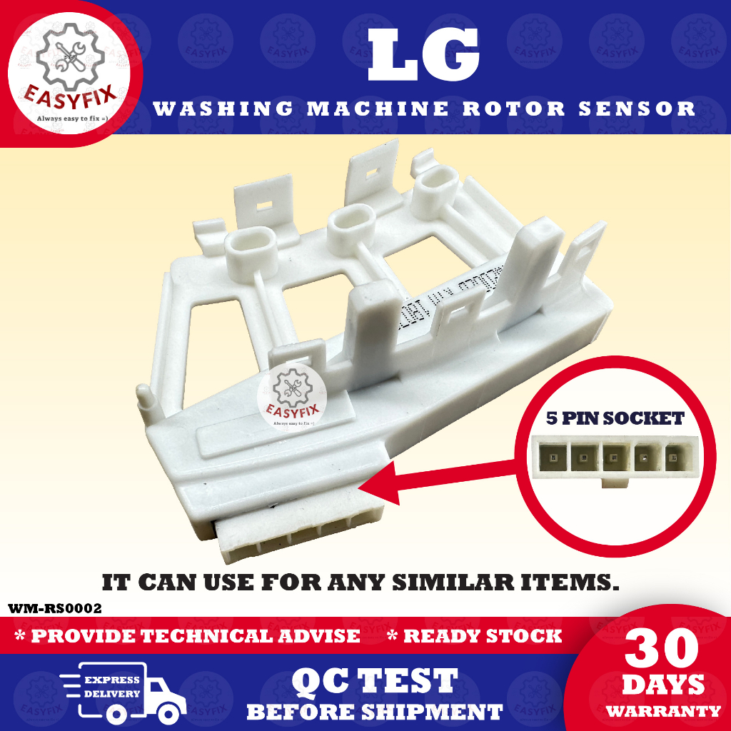(5 PIN SOCKET) LG WASHING MACHINE ROTOR SENSOR INVERTER SENSOR | Shopee ...