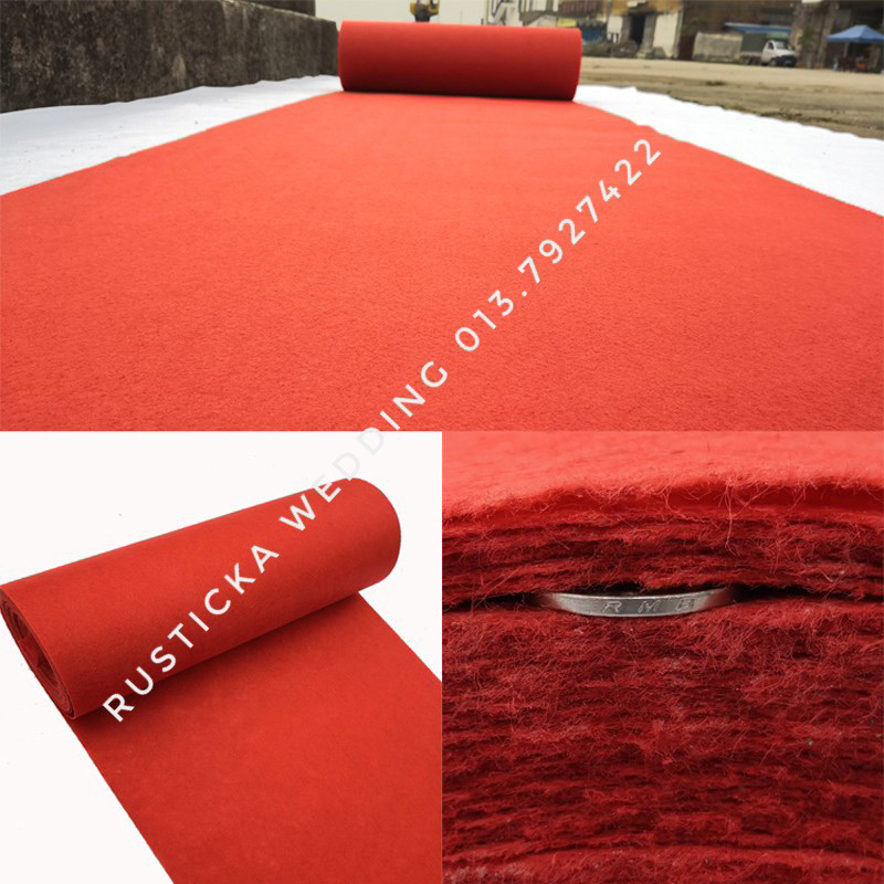 Width 1 Meter 1 Roll 25 meter 82ft Needle Punch Red Carpet Karpet Merah ...