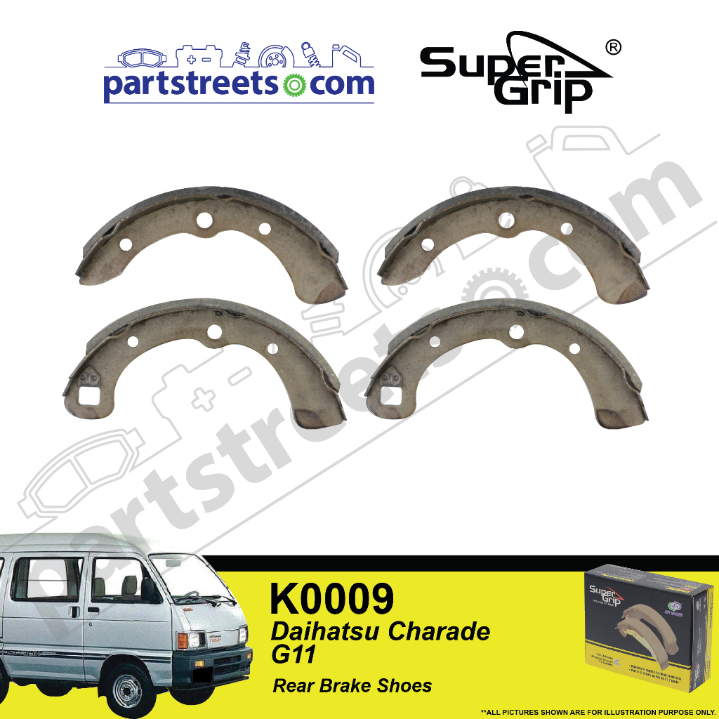 Super Grip Rear Brake Shoe - Daihatsu Hijet - K0009 (1 set) | Shopee ...