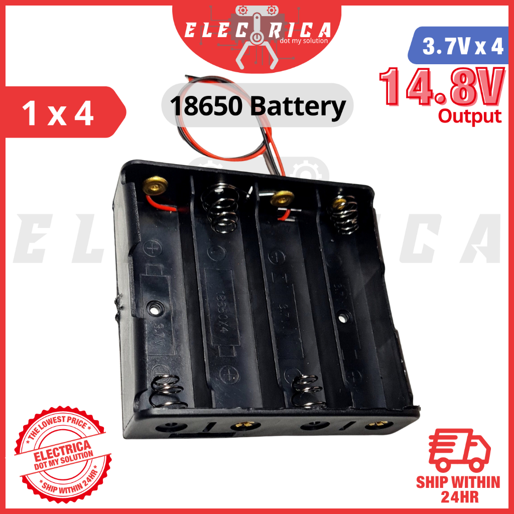 18650 Battery Holder c/w DC Jack / XH2.54 / PH2.0 / SM2.54 / JST SYP Connector 18650 Battery ...