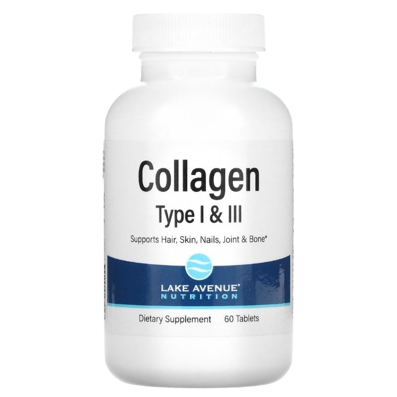 Lake Avenue Nutrition, Hydrolyzed Collagen Type I & III, 1,000mg (60 ...