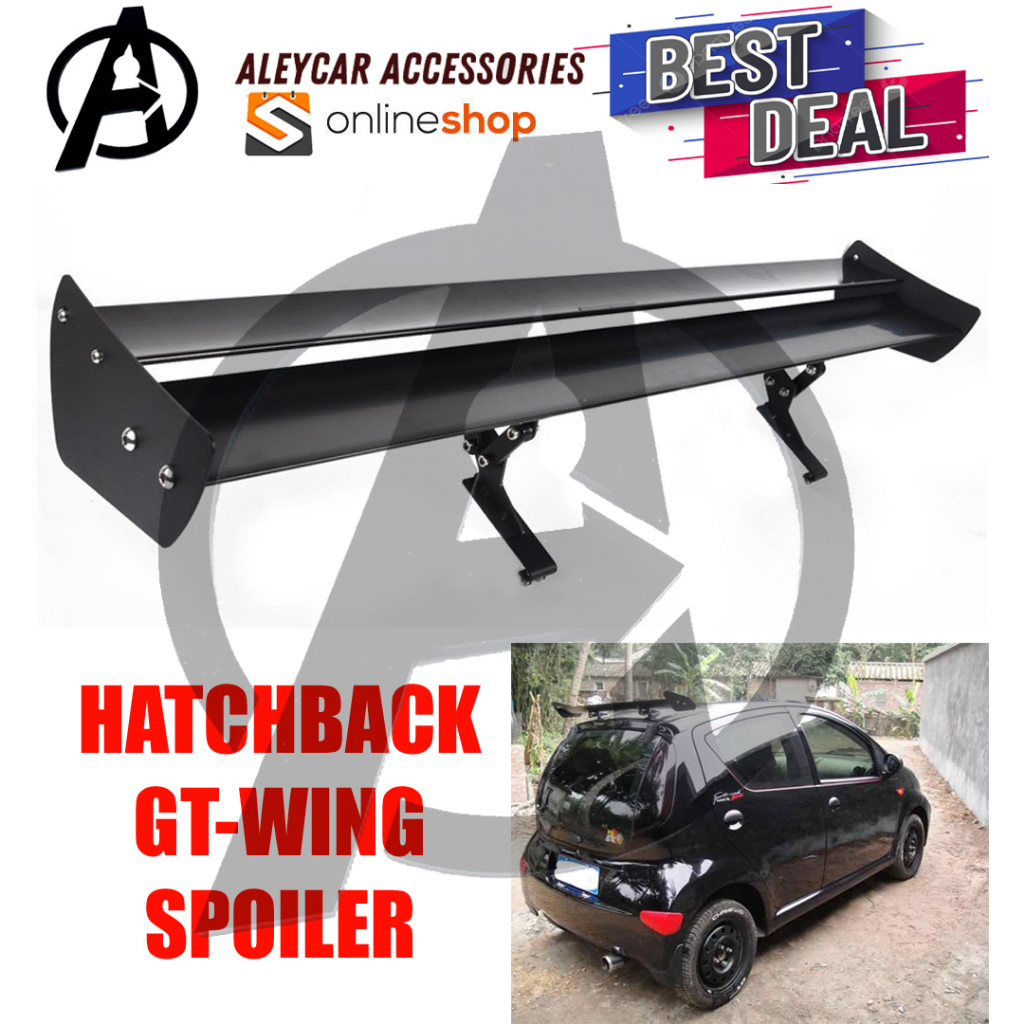 Adjustable Aluminum Double Hatchback Spoiler GT Style | Shopee Malaysia