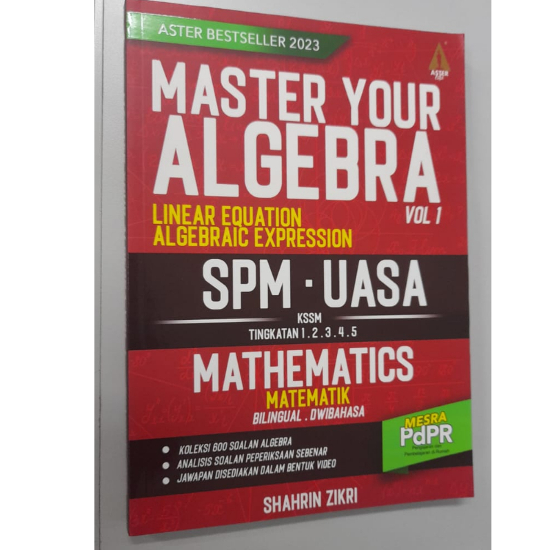 MASTER YOUR ALGEBRA MATH SPM-UASA (VOL 1) - LINEAR EQUATION & ALGEBRAIC EXPRESSION | Shopee Malaysia