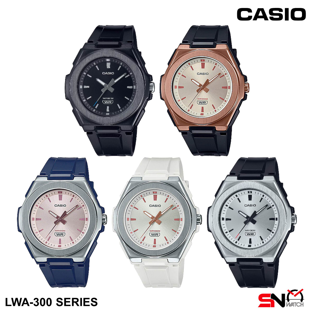 Casio LWA-300H LWA-300HB LWA-300HRG Metal Bezel Analog Resin Band Women ...