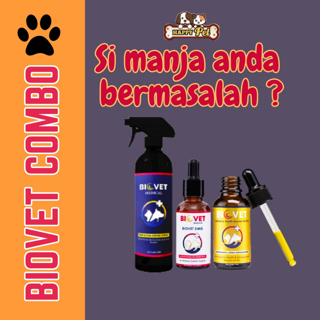 READY STOCK BIOVET COMBO ( SPRAY KUTU BIOVET, BIOVET DMG, ADVANCE ...