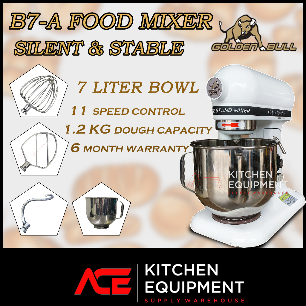 Golden Bull B7 Commercial Food Mixer Stand Mixer 7 Liter 1.2kg Dough ...
