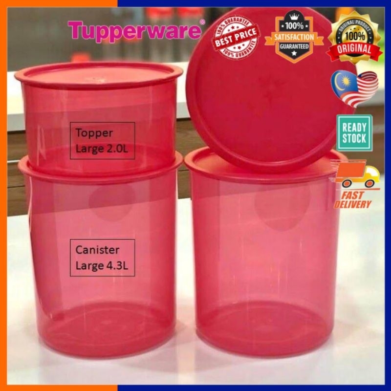 Tupperware | One Touch Large (Topper & Canister) | Ready Stock | Shopee ...