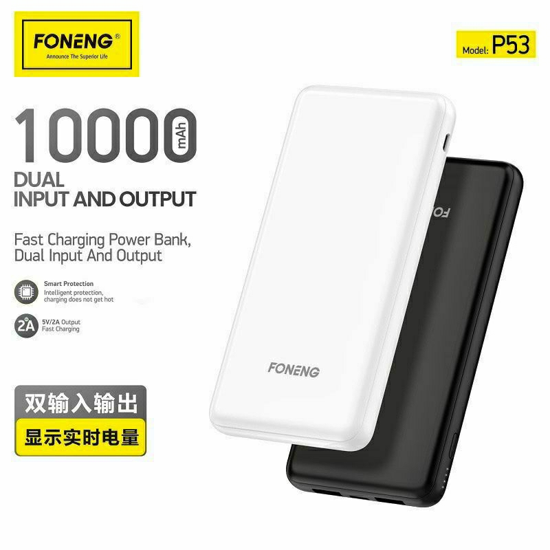 FONENG P53 POWERBANK FAST CHARGE 10000mAh 5v-2A | Shopee Malaysia