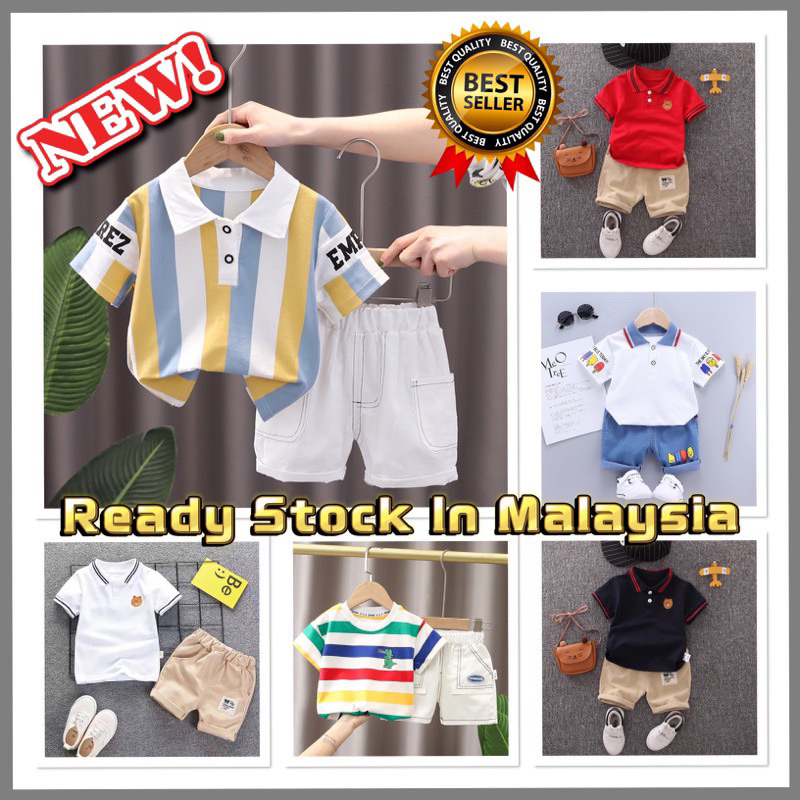 Kids Clothing Baby boy suit set budak lelaki baju dinasour tshirt short ...
