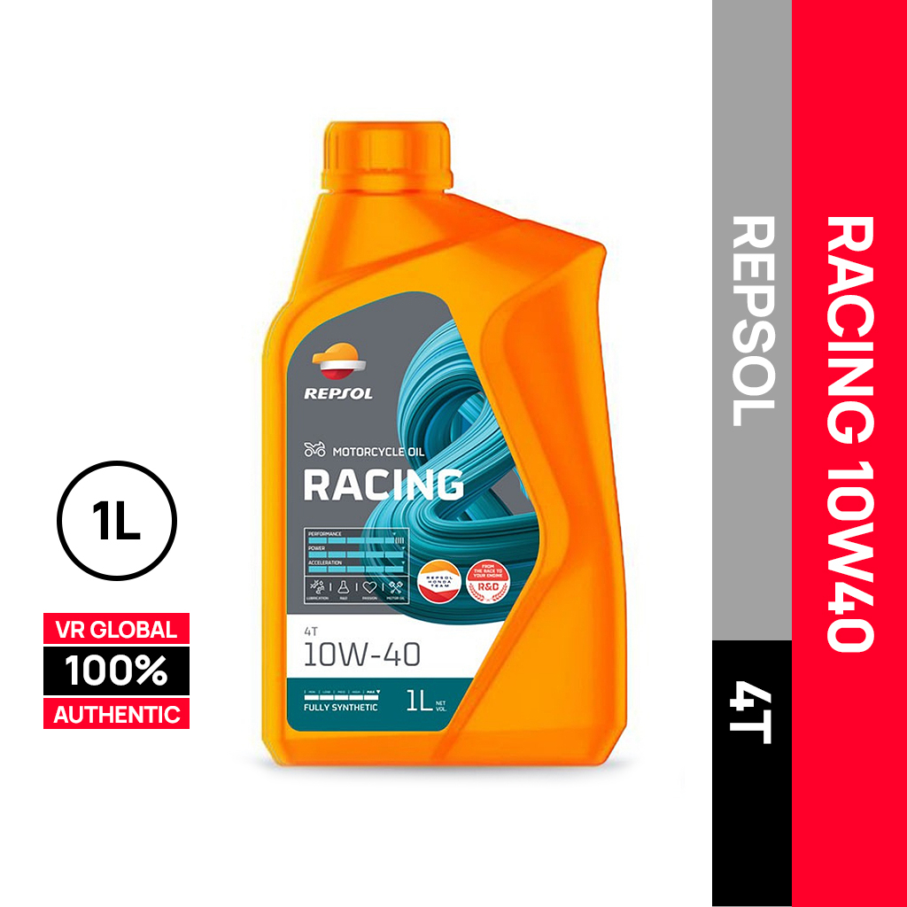 REPSOL 10W40 MOTO RACING 4T ENGINE OIL EUROPE 1L | Shopee Malaysia