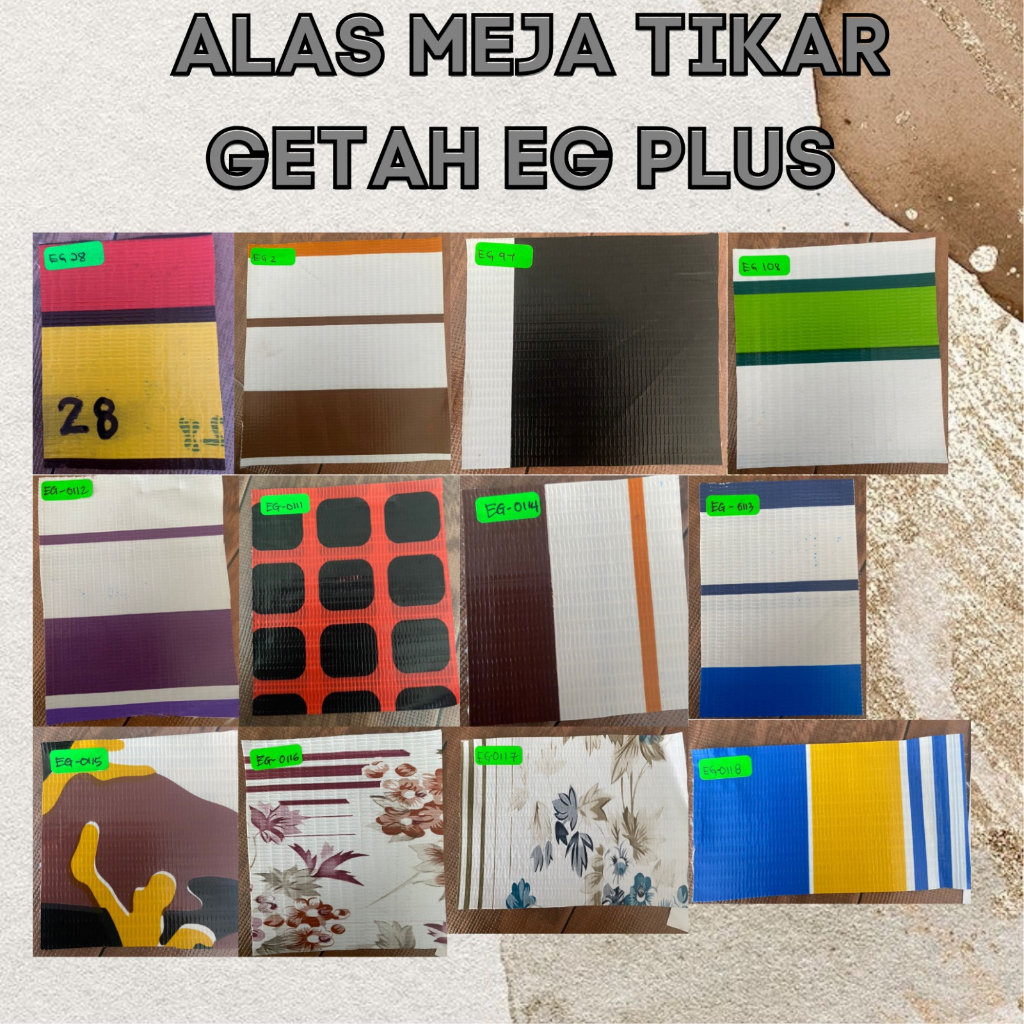 ALAS MEJA TIKAR GETAH EG PLUS / ALAS MEJA SEMETER | Shopee Malaysia
