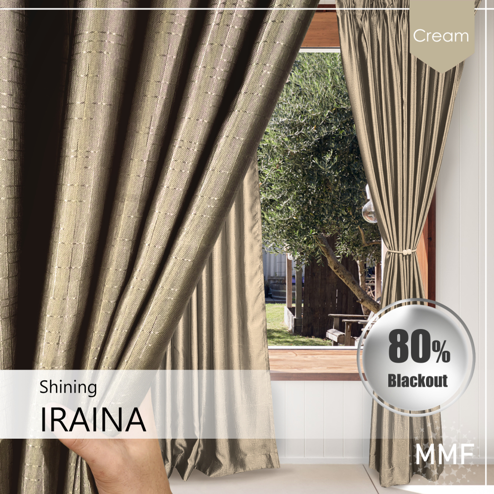 15.7 LTD| LANGSIR IRAINA 3D SHAPE | WARNA CREAM 80% Blackout| texture ...