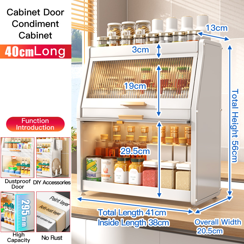 【Ready Stock】Kitchen Spice Rack Organizer Seasoning Container 2-Layer ...