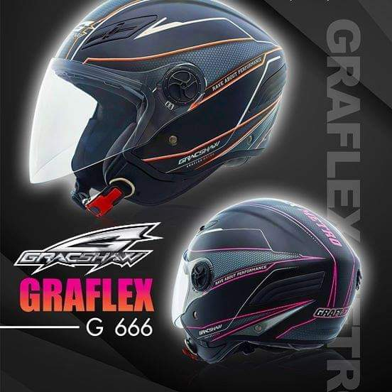 (2023) DEMI JET HELMET HALF GRACSHAW G666 GRAFLEX ZOOPA AIRE CRUISER ...