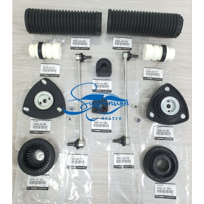 12 IN 1 SET - FRONT ABSORBER COVER /MOUNTING /SHAFT BUSH/ ABSORBER ...