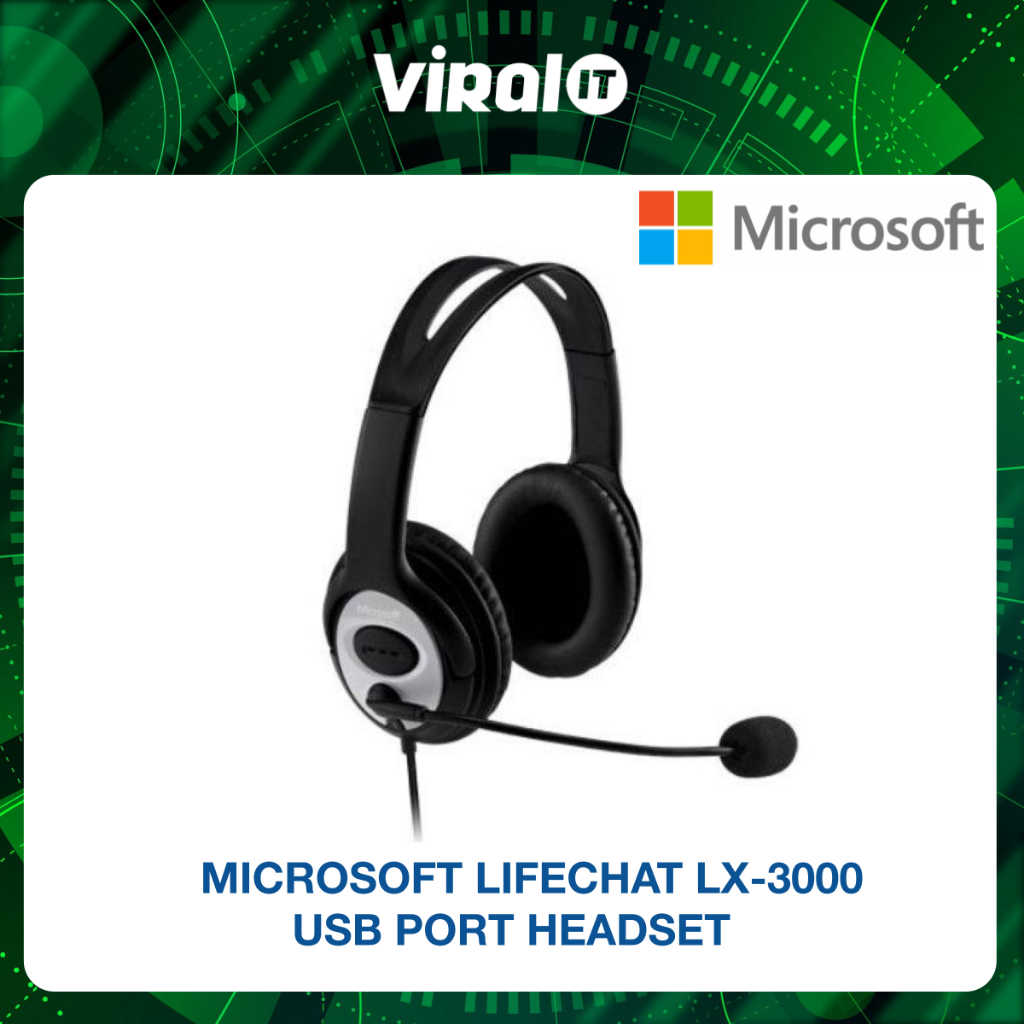 MICROSOFT LIFECHAT LX-3000 USB PORT HEADSET (JUG-00017) | Shopee Malaysia