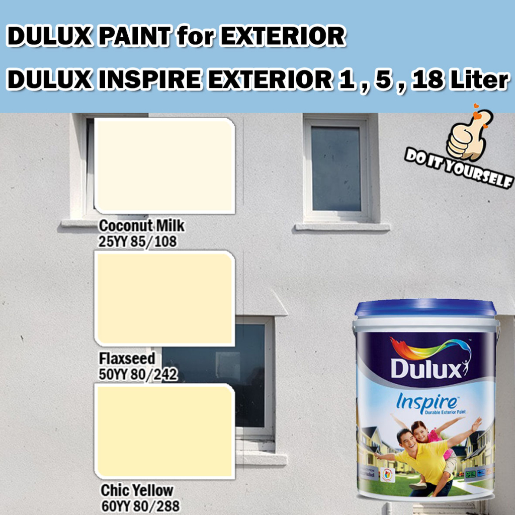 ICI DULUX INSPIRE EXTERIOR PAINT COLLECTION 5 Liter Coconut Milk ...
