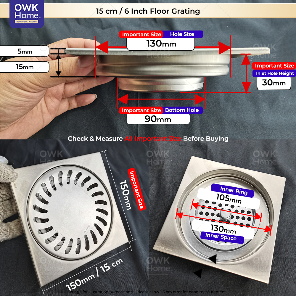 11/15 CM SUS 304 STAINLESS STEEL FLOOR GRATING | FAST WATERFLOW ...