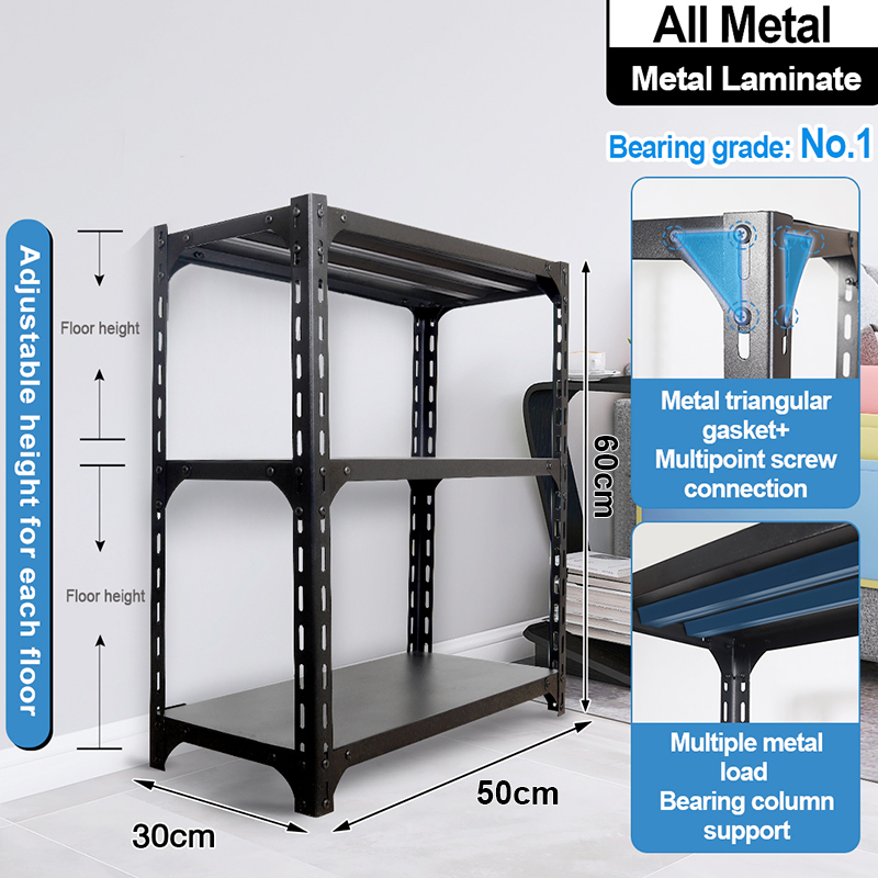 3/6 Tier Metal Boltless Rack Home kitchen Store Storage Rack Warehouse ...