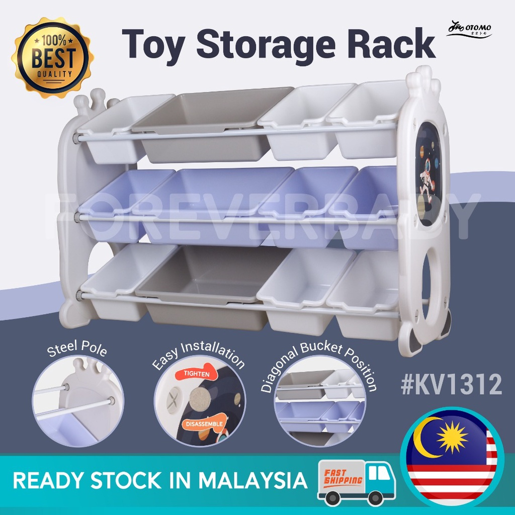 Otomo 3 Tier Toy Storage Rack Organizer Storage Toys Rack Rak Mainan ...
