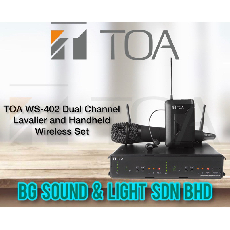 TOA WS-402 Dual Channel Lavalier and Handheld Wireless Set ( WS402 ) | Shopee Malaysia