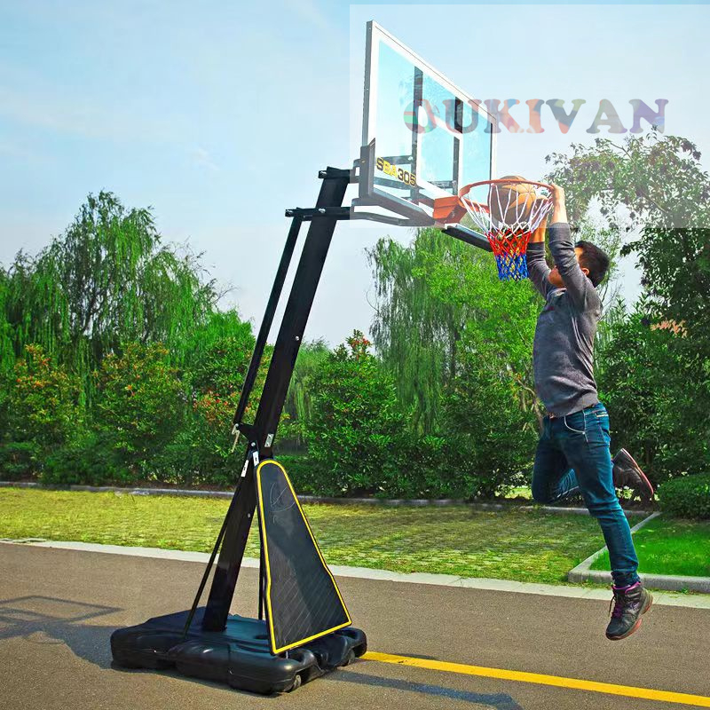 Basketball Ring Stand Bola Keranjang Stand Outdoor TEMPERED GLASS ...