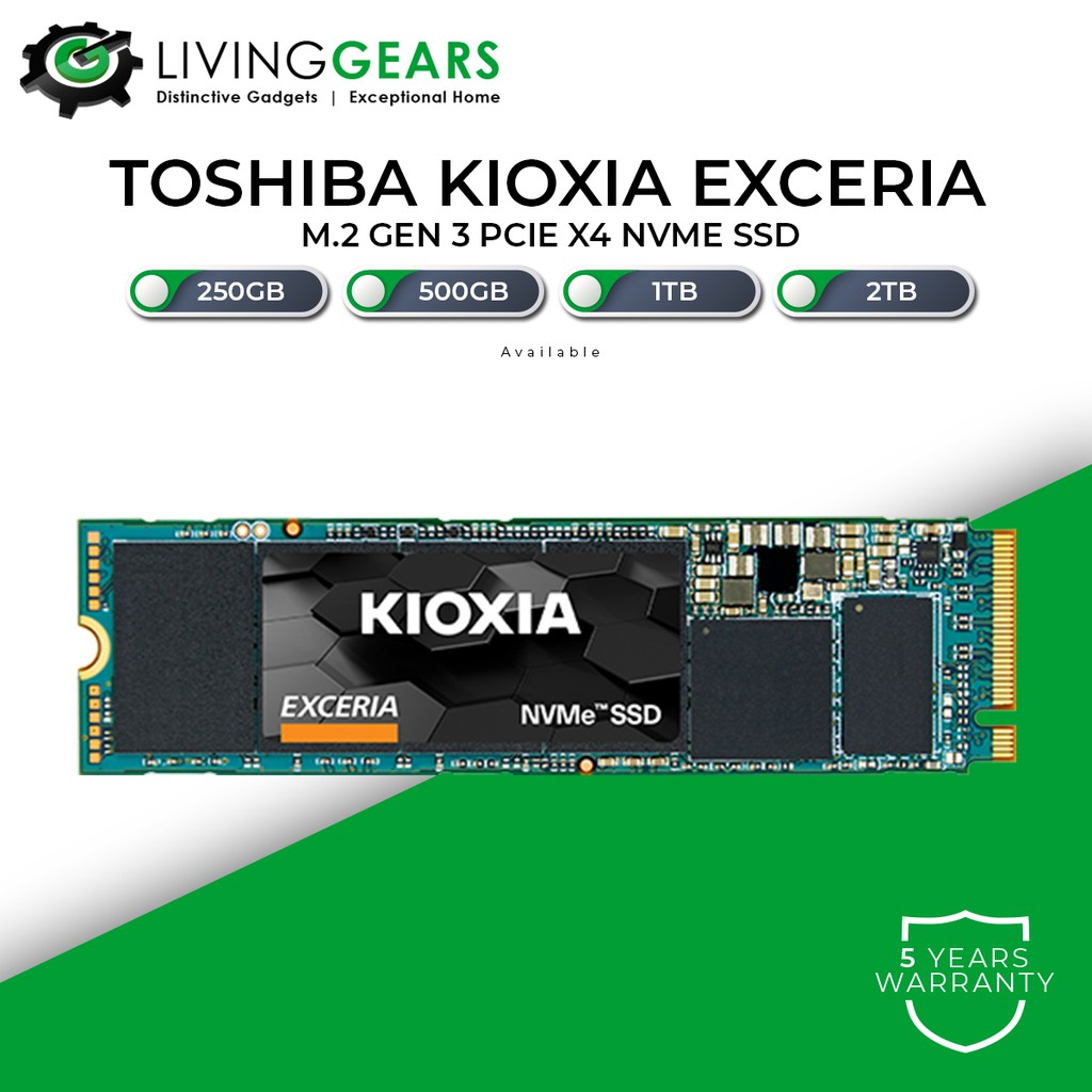 KIOXIA Toshiba EXCERIA M.2 Gen3 PCIE NVME SSD (250GB / 500GB /1TB/ EXCERIA G2 2TB) | Shopee Malaysia