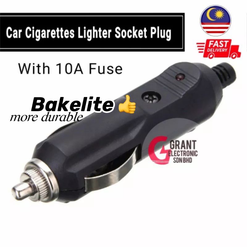 12v 24v Car Auto Cigarette Lighter Socket Plug Connector with fuse led ...