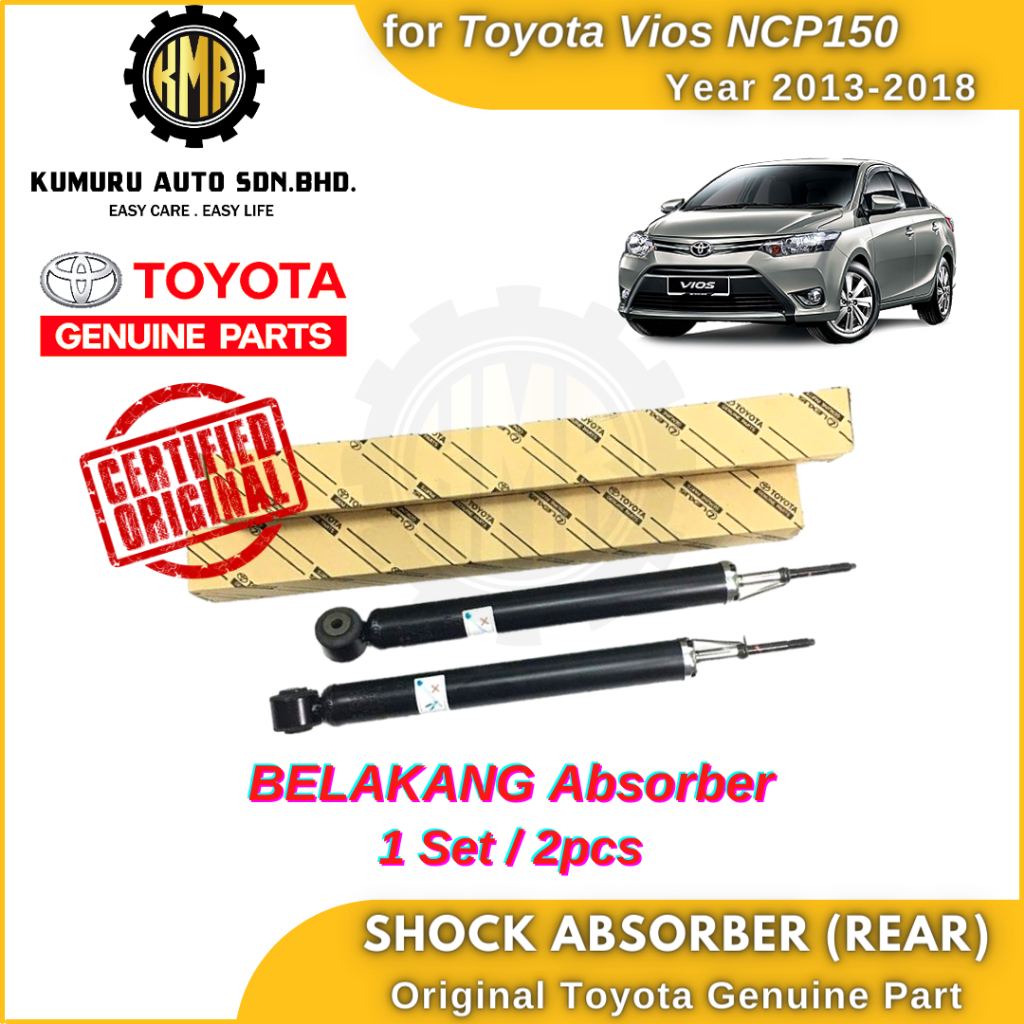 (2@pcs) 48530-0D700 Gas Original Rear Absorber Toyota Vios NCP150 ...