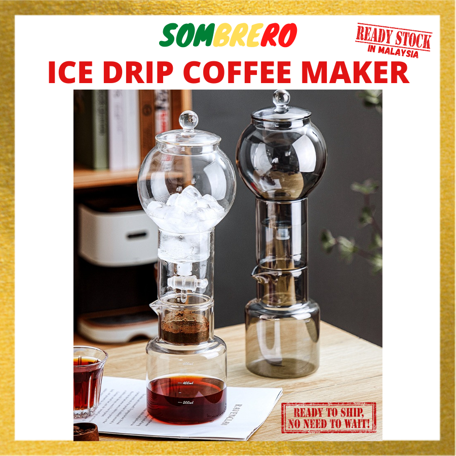 Ice Drip Coffee Maker 1L Borosilicate Glass Heat Resistant Clear ...