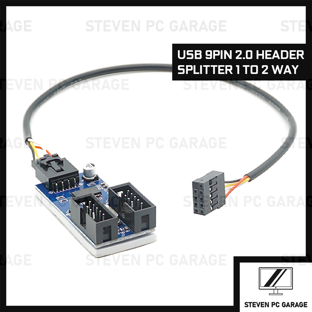 Motherboard USB 9Pin 2.0 Header Splitter Interface 1 to 2 Way Hub ...