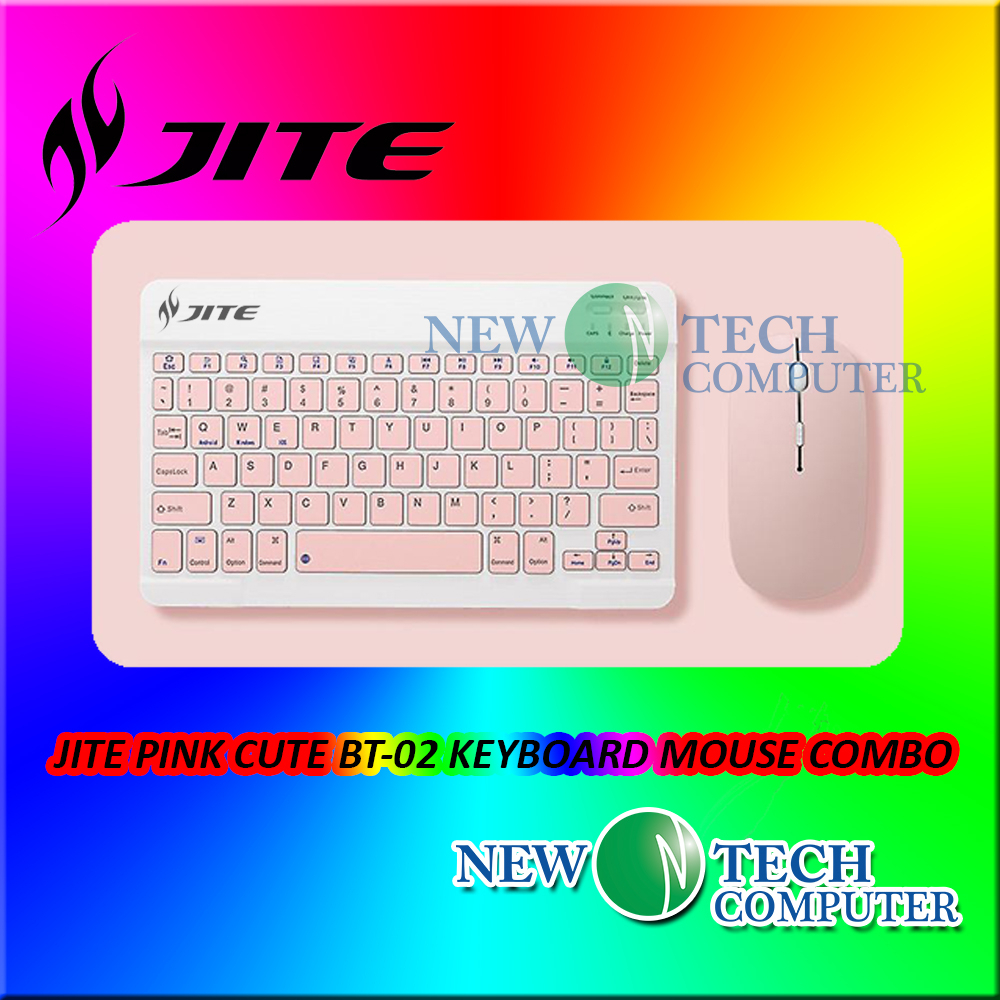 JITE PINK CUTE BT-02 Bluetooth Wireless Keyboard & Mouse set WINDOWS ...