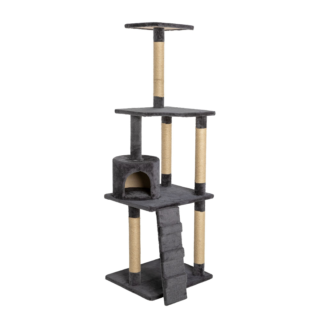 *DETROIT* 3 LEVEL CAT TREE WITH ROUNDED CONDO & LADDER | Shopee Malaysia