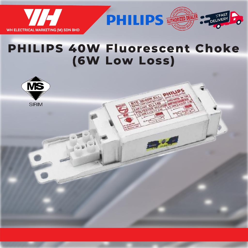 PHILIPS 40W Flourescent Choke (6W Low Loss) | Shopee Malaysia