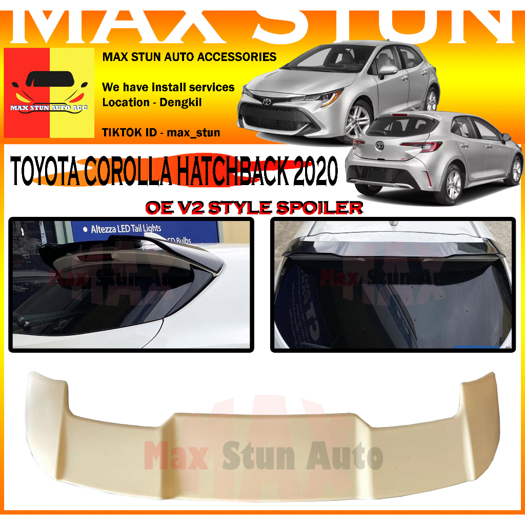 TOYOTA COROLLA HATCHBACK 2018-2020 OE V2 SPOILER ROOF WING SPOILER TOP ...