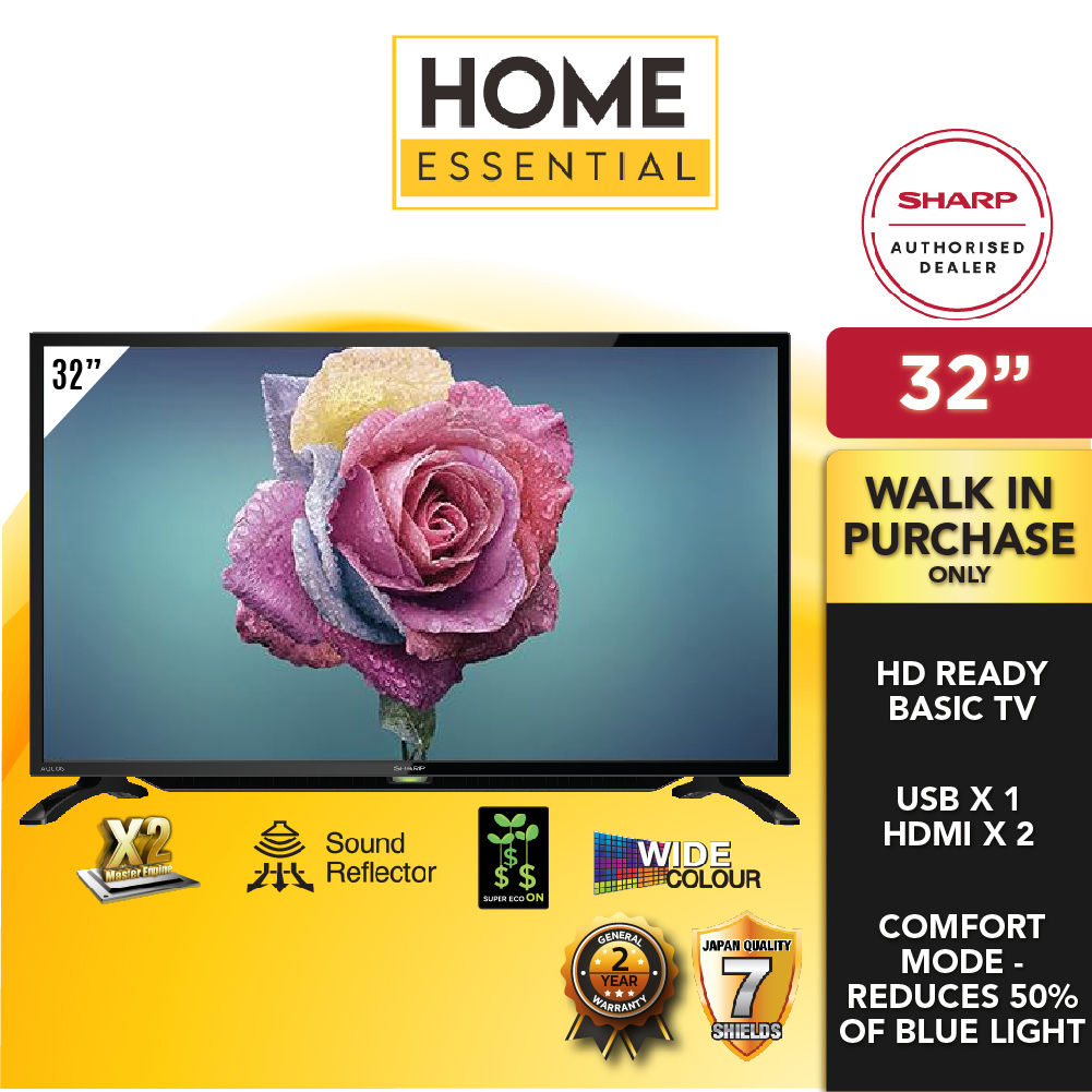 Sharp Aquos 32 Inch DVB-T/T2 HD LED TV 2TC32BD1X | MyTV MyFreeview ...