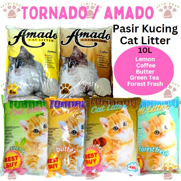 Tornado Cat Litter 10L / Amado Cat Litter 10L / Pasir Kucing 10L | Shopee Malaysia