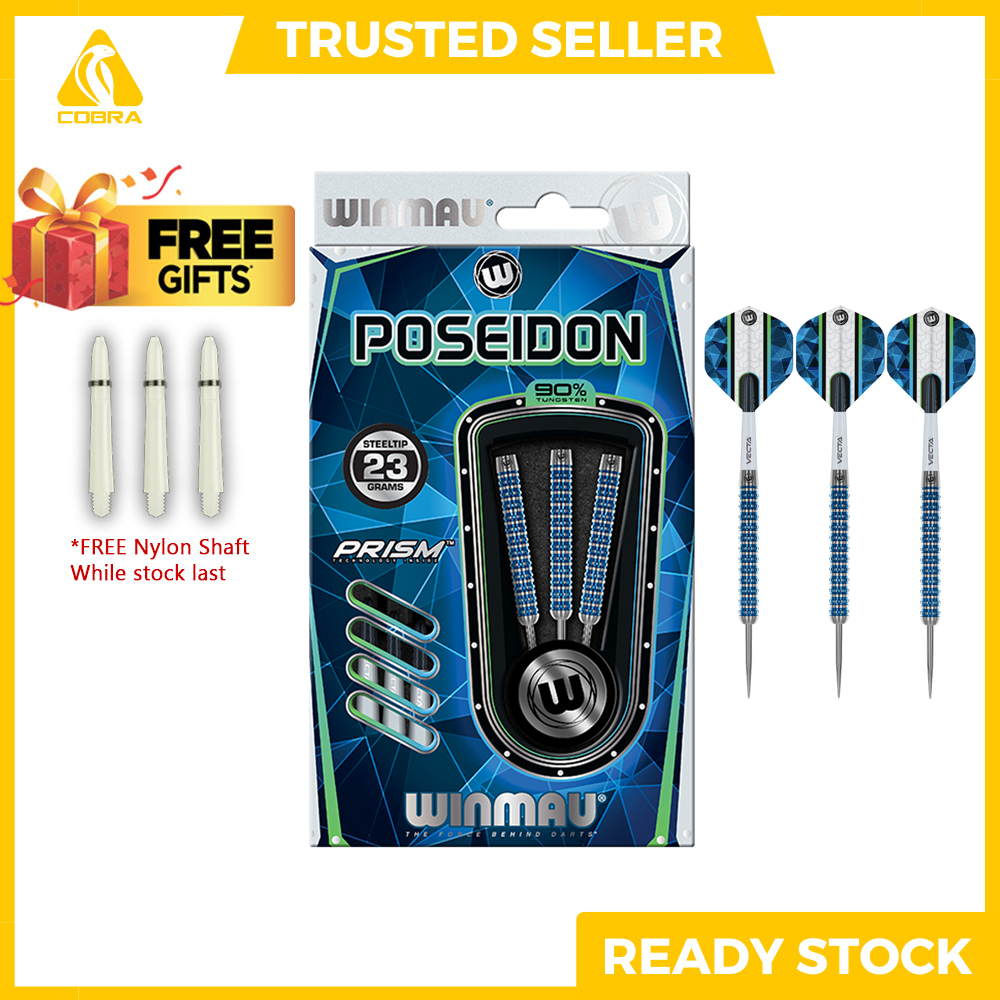 {FREE Flight + Shaft} Winmau Poseidon 2023 Collection 90% Tungsten alloy Steel Tips Darts (1486 ...
