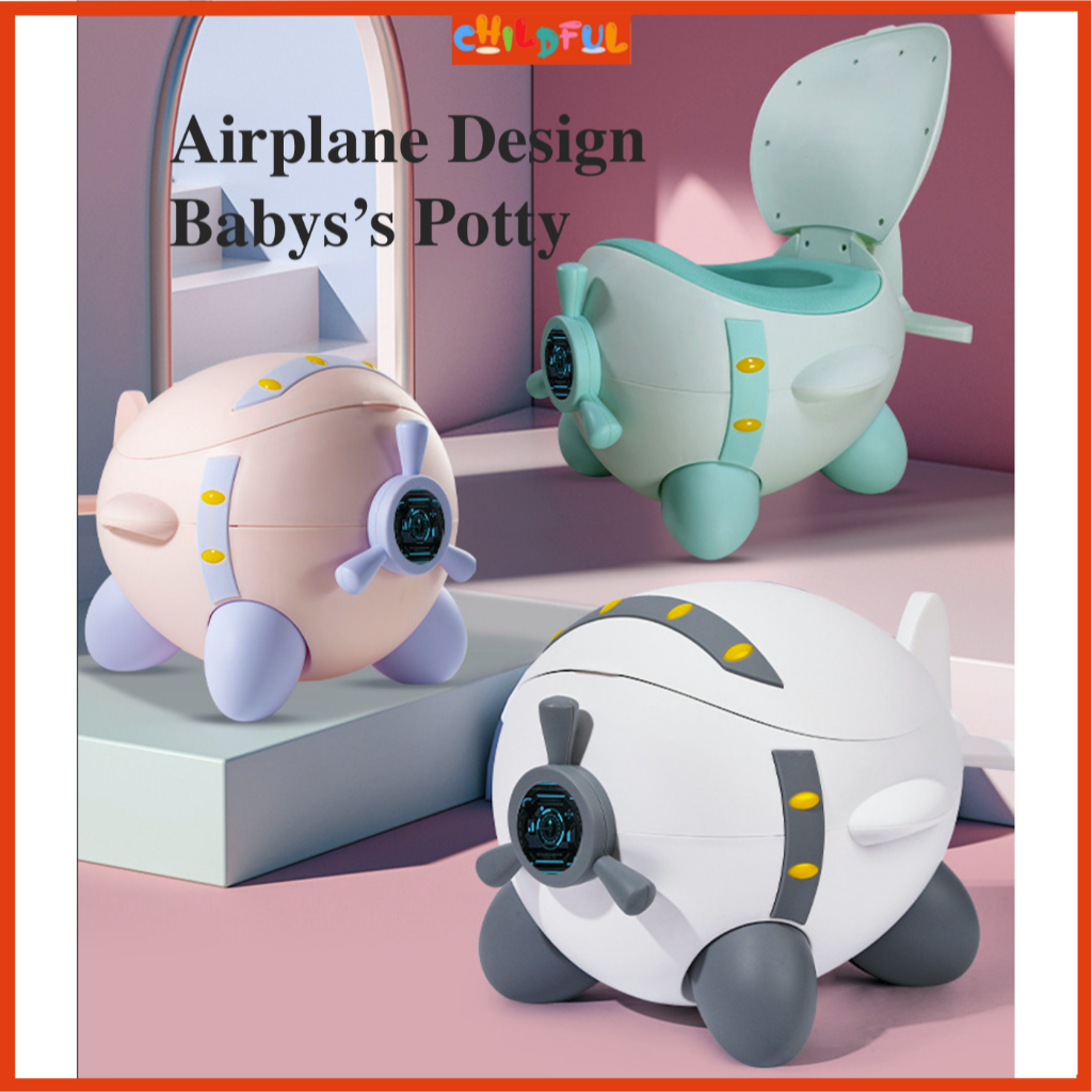 CHILDFUL Aeroplane Potty Children Potty Portable Baby Potty Moveable ...