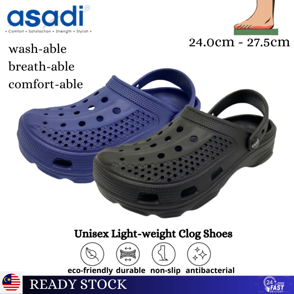 asadi clog shoes light-weight / anti-slip 80350 | kasut asadi slip on ...