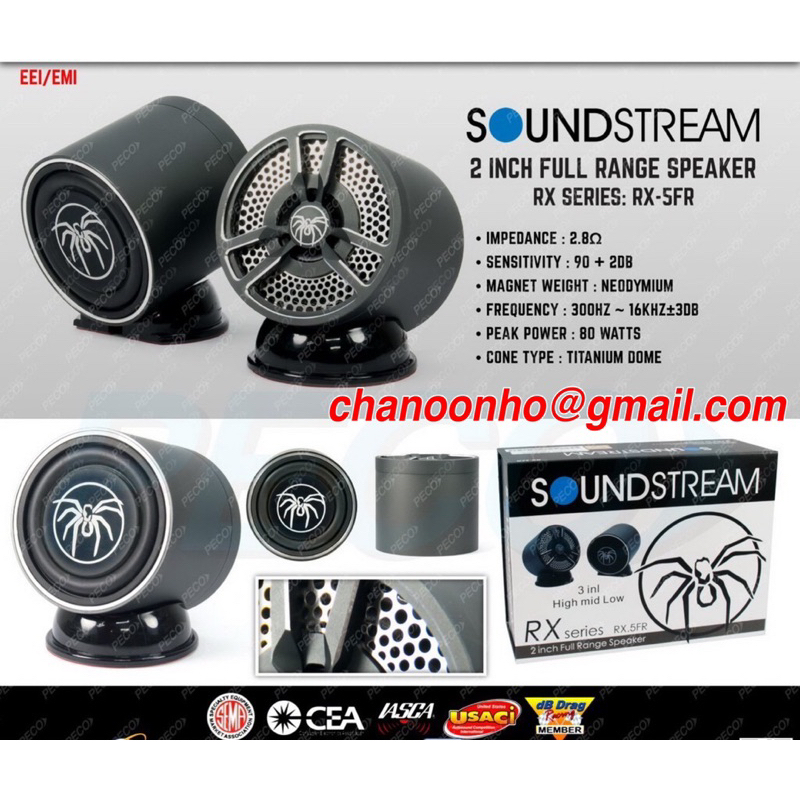 SOUNDSTREAM RX.5FR 3 IN 1 DOUBLE SIDE BASS+MID+HOT TWEETER ORIGINAL ...