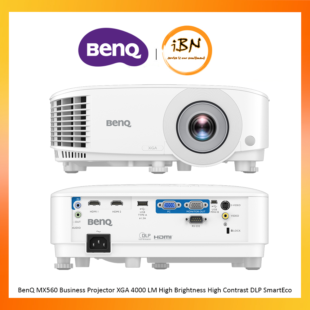BenQ MS560 SVGA 4000 lm High Brightness DLP SmartEco Business Projector ...