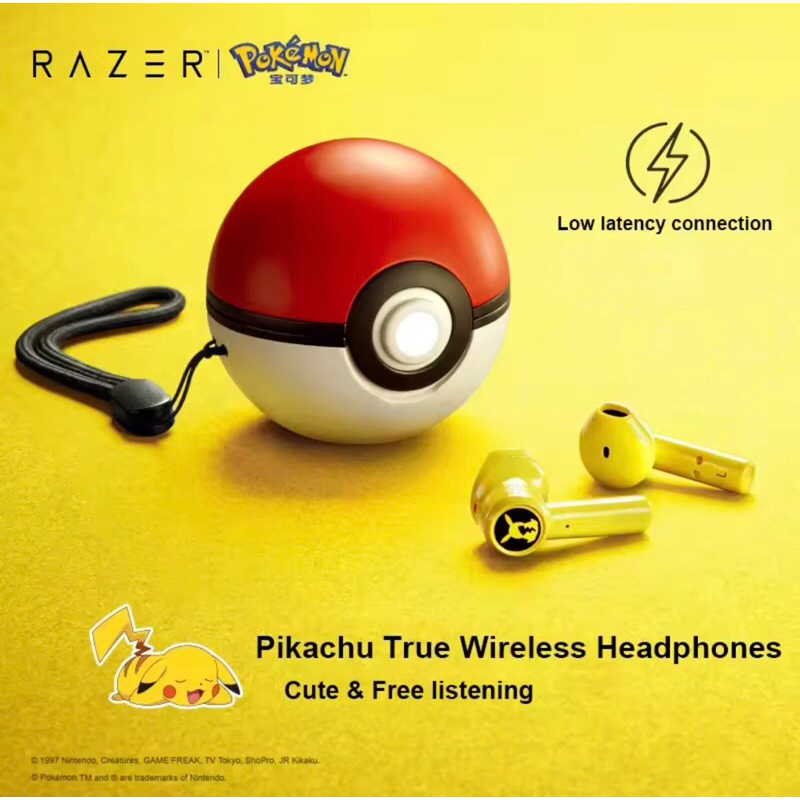 Razer Pokemon Pikachu Bluetooth Earphone Limited Edition Pokemon TWS ...