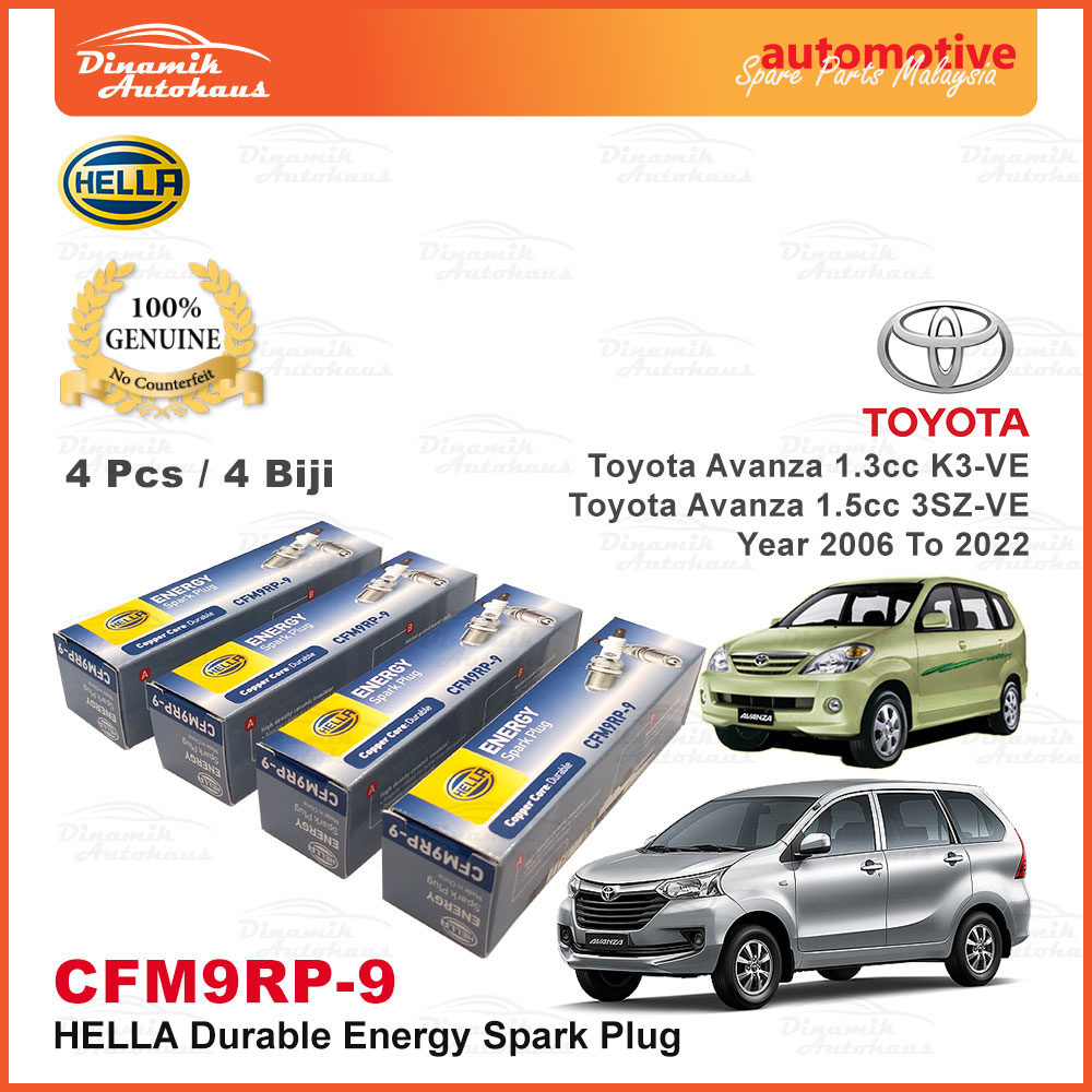 Toyota Avanza 1.3 K3VE 1.5 3SZVE Year 2006 To 2014 Car Spark Plug Hella ...