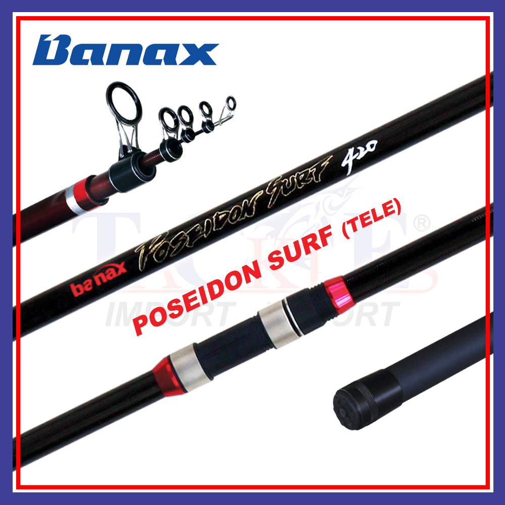 (12'7ft - 14'7ft) Banax Poseidon Surf Fishing Rod Surf Portable ...