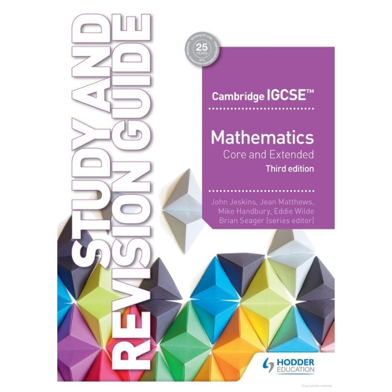 Cambridge IGCSE Mathematics Core and Extended Study and Revision Guide ...