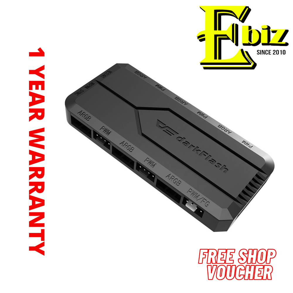 DARKFLASH RC2 PWM ARGB Fan Hub | Shopee Malaysia