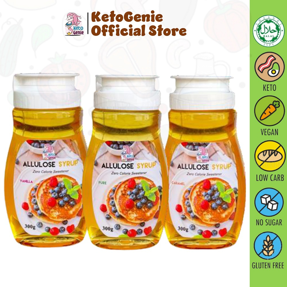 KetoGenie Keto 100% Pure Allulose Syrup 300g - Halal, Vegan, Sugar Free ...
